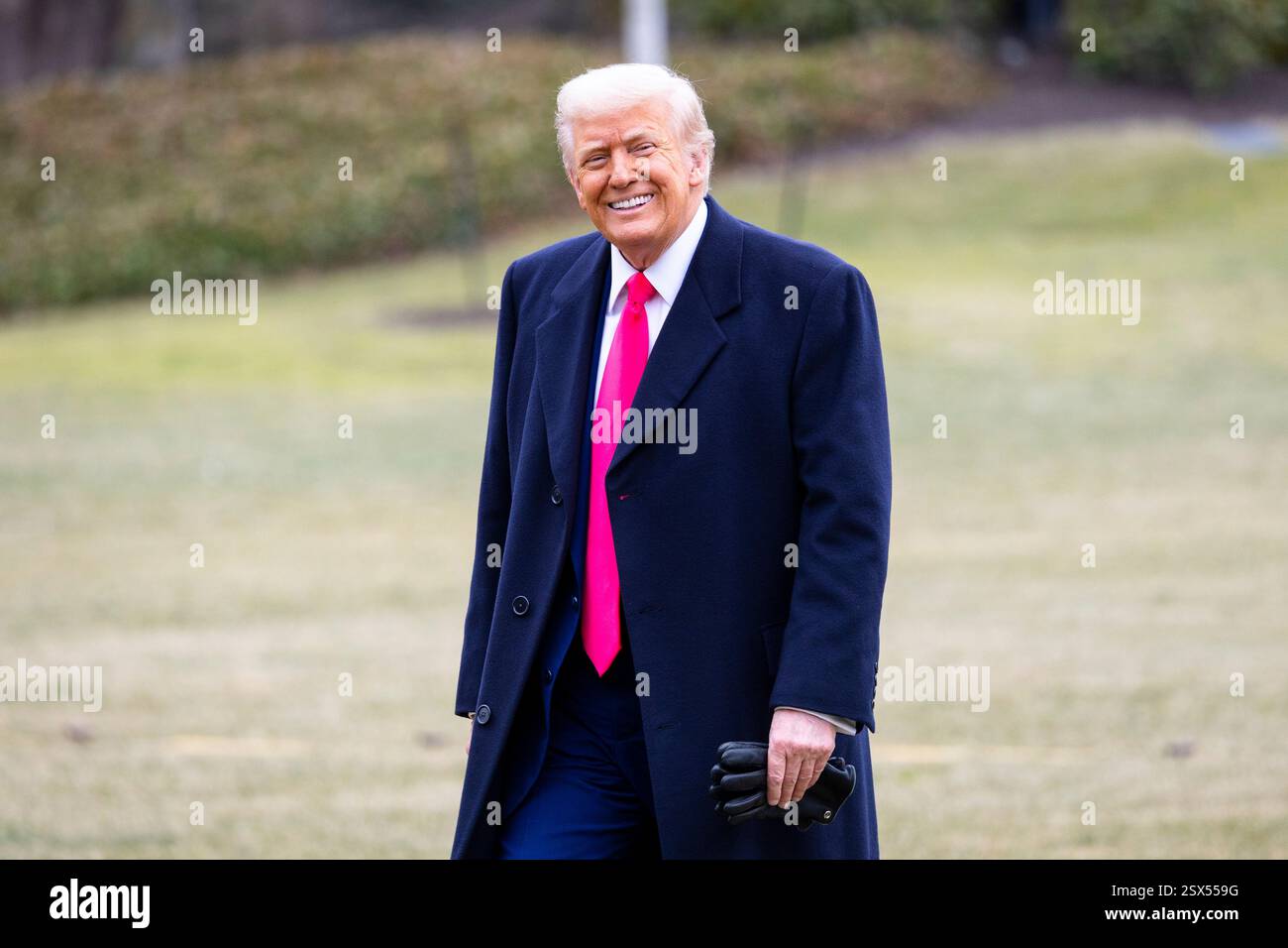 WASHINGTON – February 22, 2025: President Donald Trump arrives at the ...