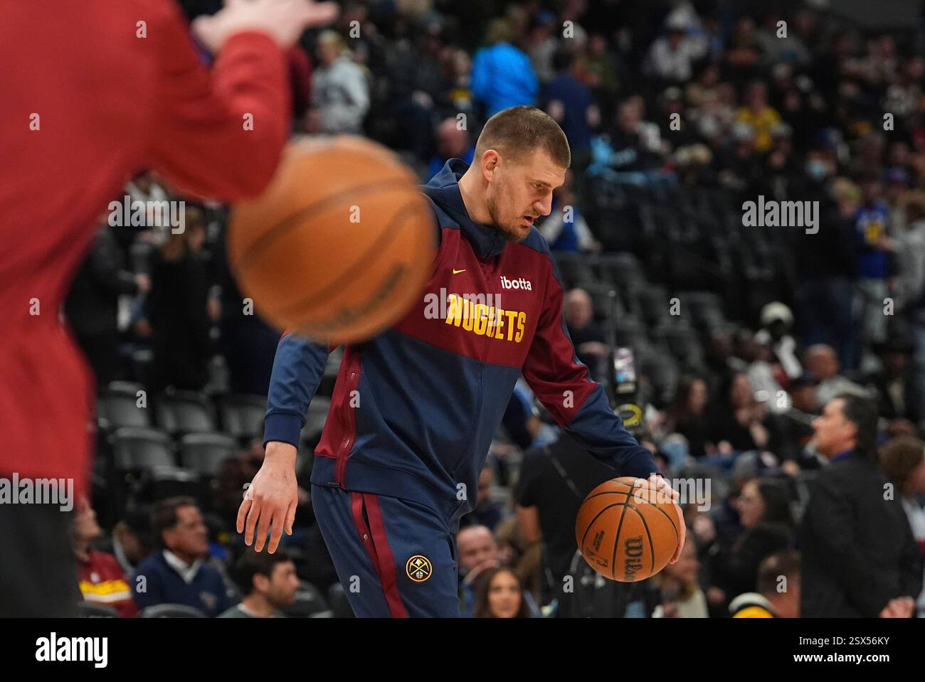 Denver Nuggets center Nikola Jokic (15) in the first half of an NBA ...