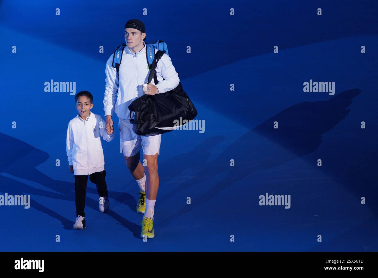 Jack Draper of Great Britain during the 2025 Qatar ExxonMobil Open, ATP ...