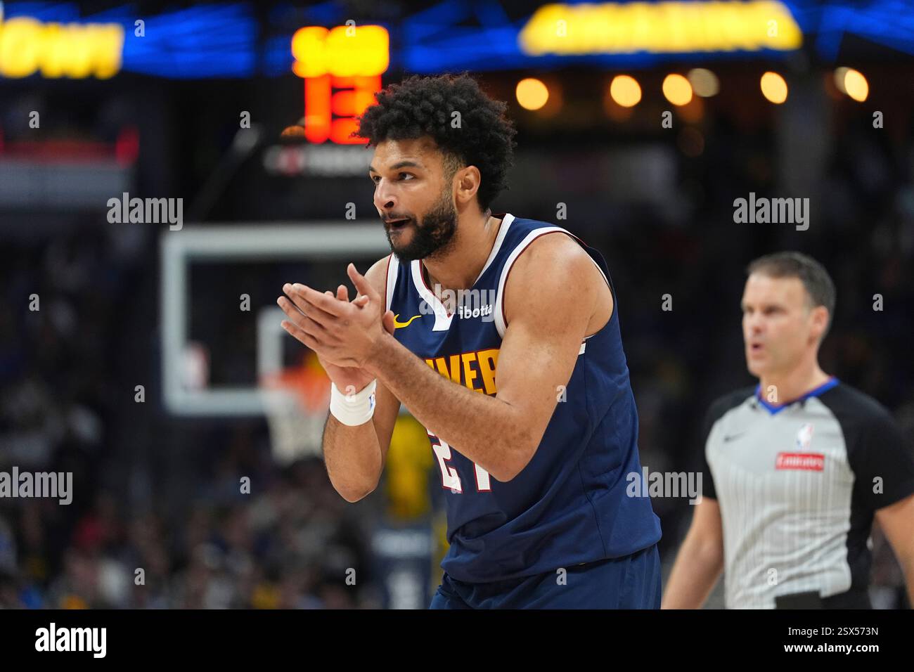Denver Nuggets guard Jamal Murray (27) in the first half of an NBA ...