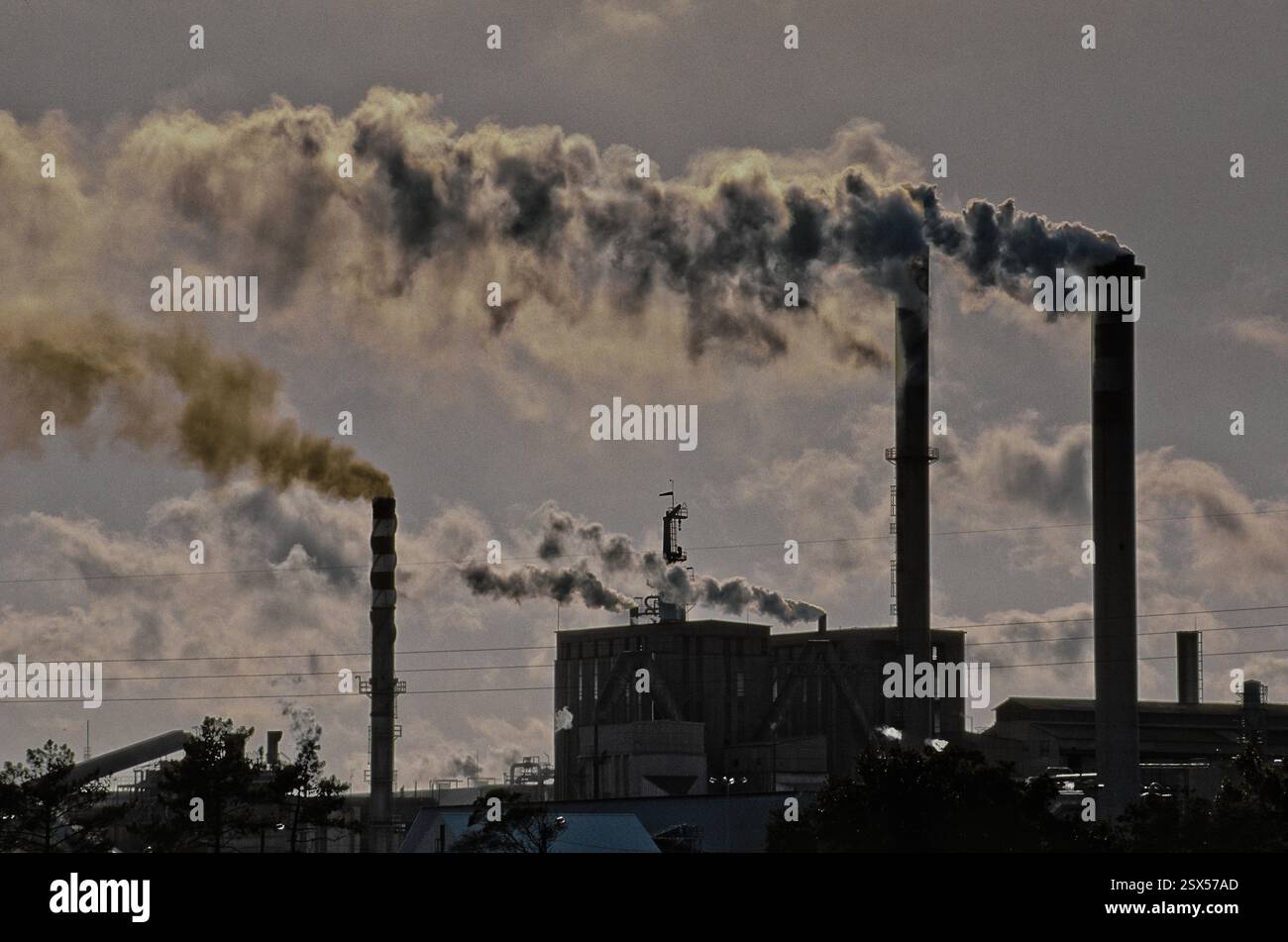 pollution from billowing smoke - Portugal Stock Photo - Alamy