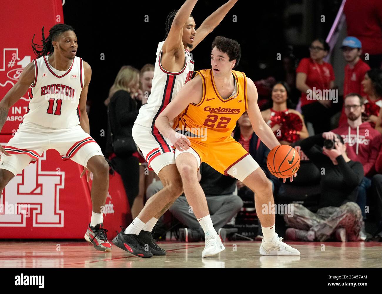 Iowa State forward Milan Momcilovic (22) controls the ball against ...