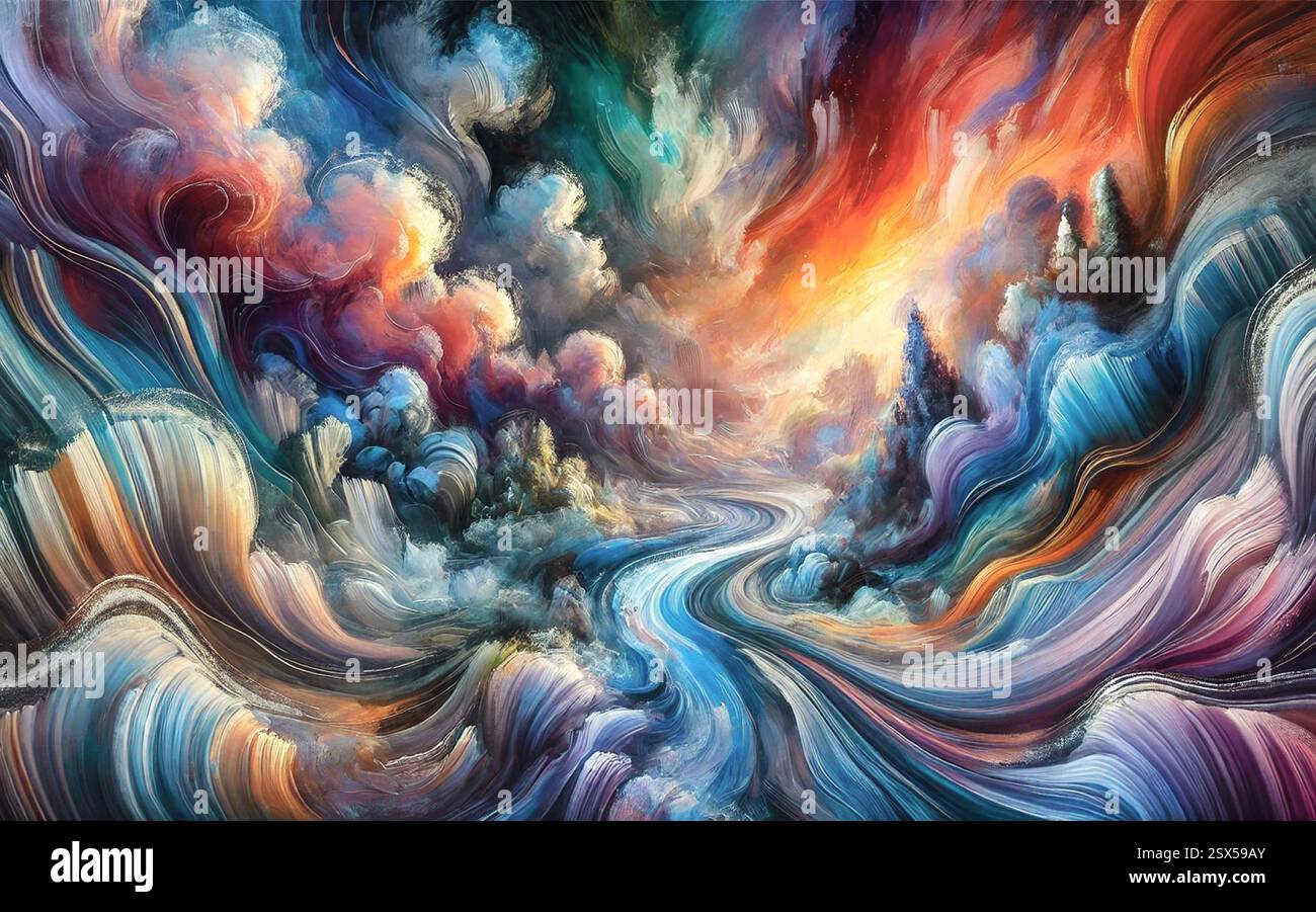 Abstract image of an imagined path Stock Photo - Alamy