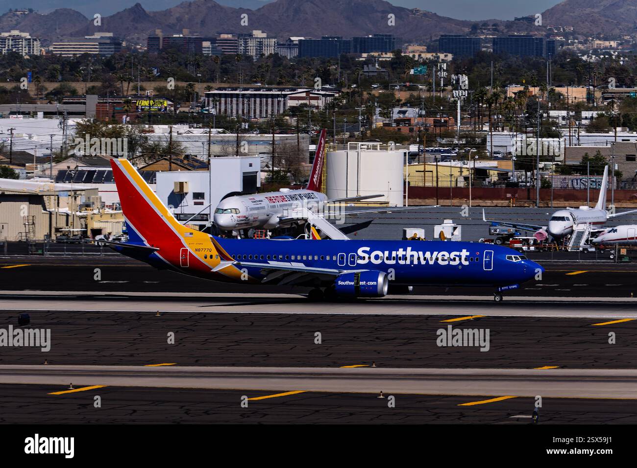 Sky Harbor Airport 2-22-2025 Phoenix, AZ USA Southwest Airlines Boeing ...