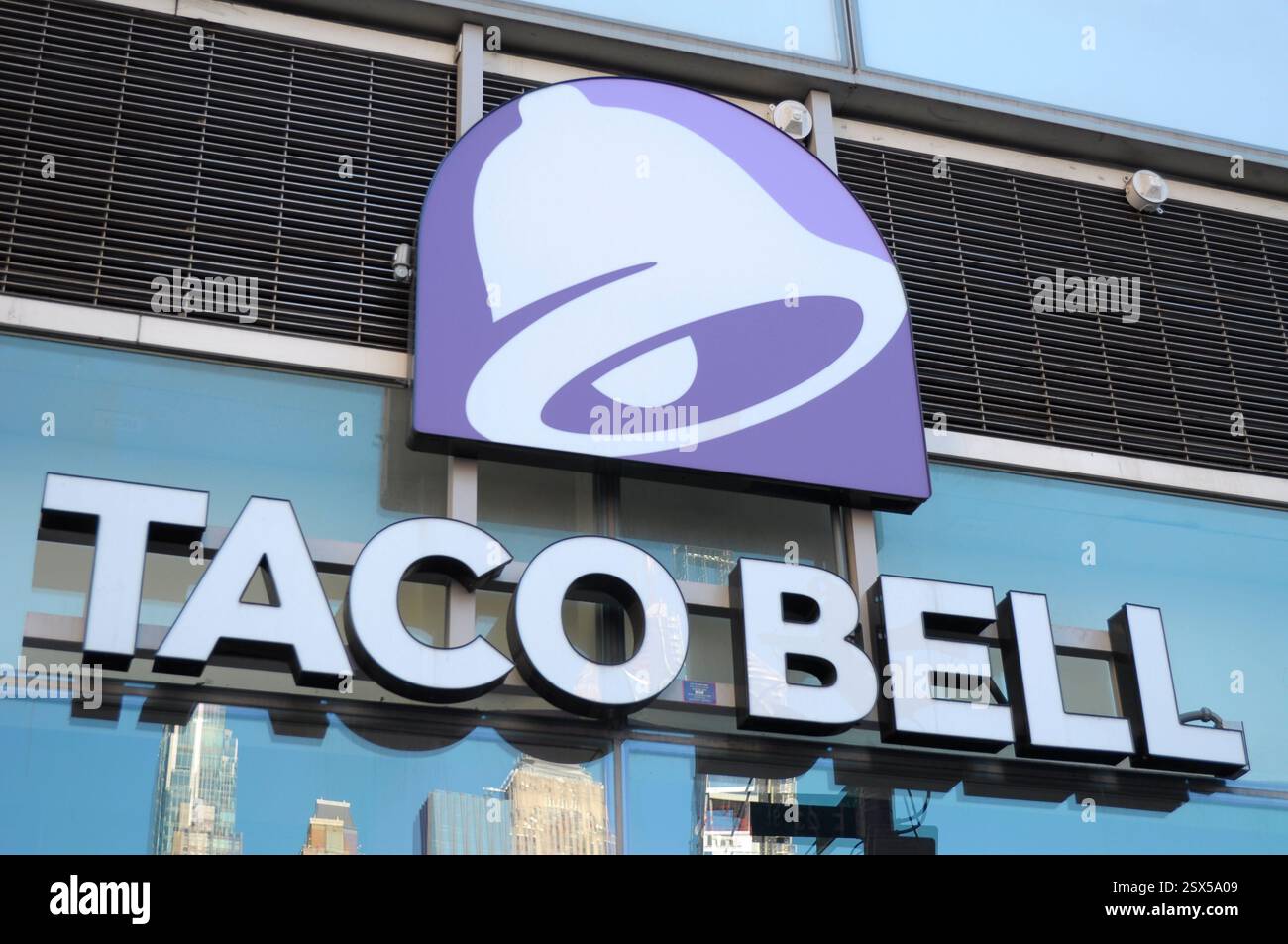 New York, USA. 21st Feb, 2025. A Taco Bell restaurant is seen in ...