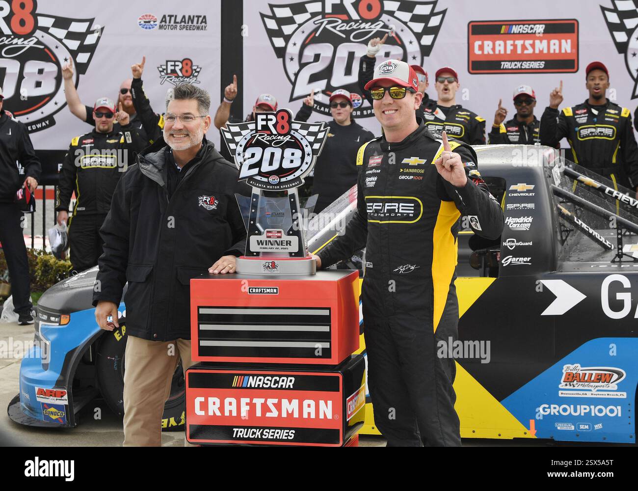 ATLANTA, GA - FEBRUARY 22: Kyle Busch (#7 Spire Motorsports Gainbridge ...