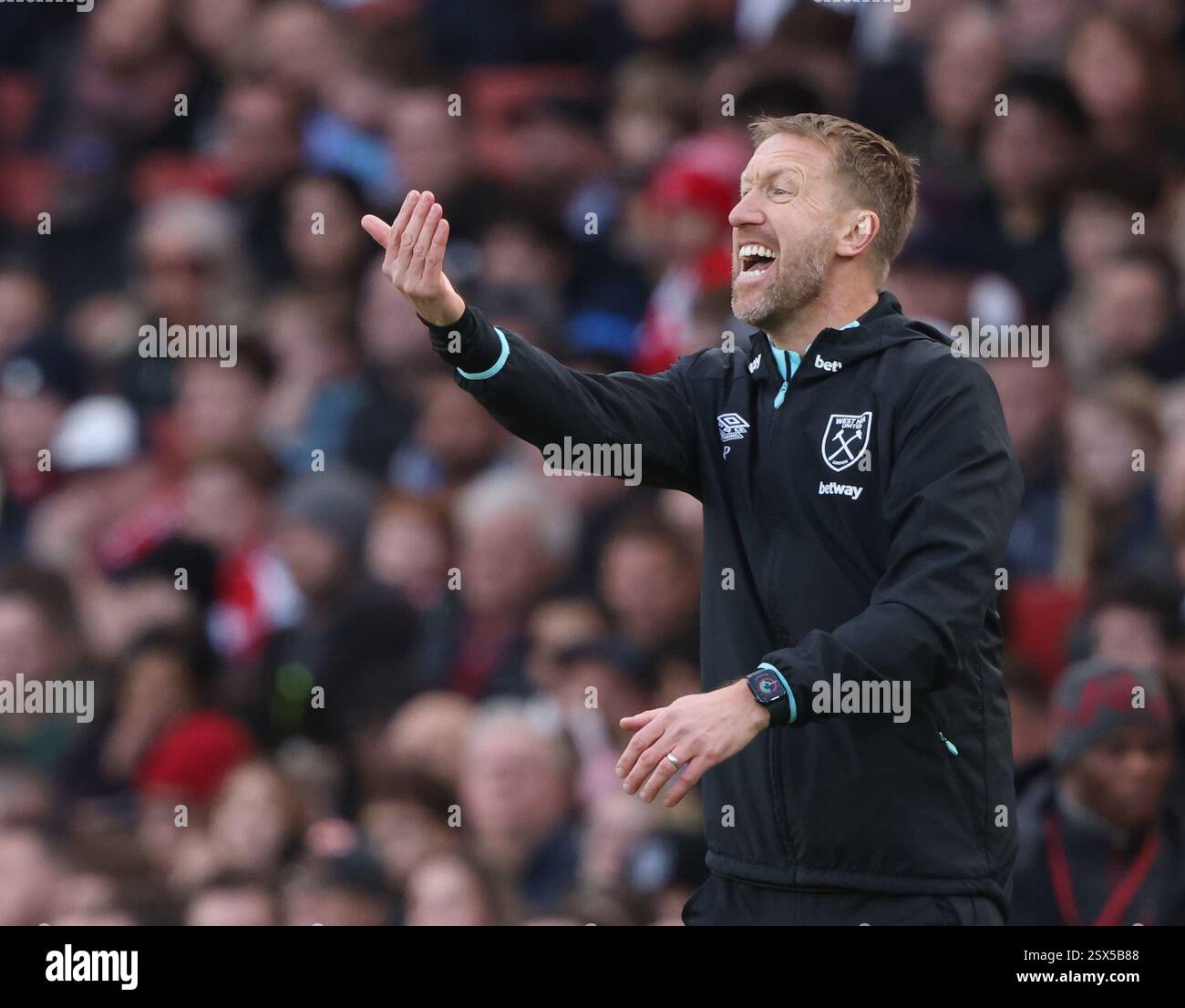 London, UK. 22nd Feb, 2025. Graham Potter (West Ham manager) at the ...