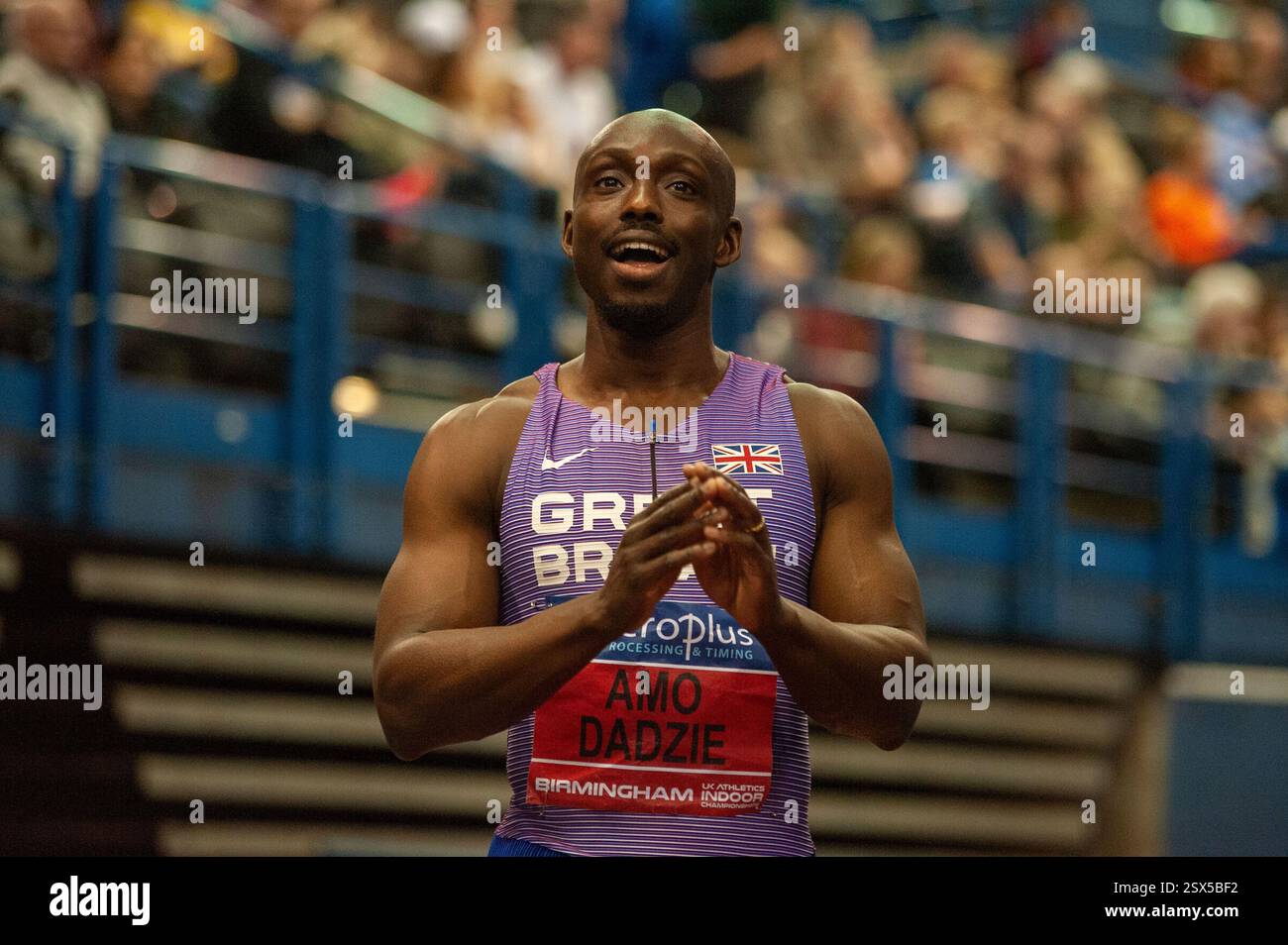 Utilita Arena, Birmingham, UK. 22nd Feb, 2025. Headshot of a smiley ...