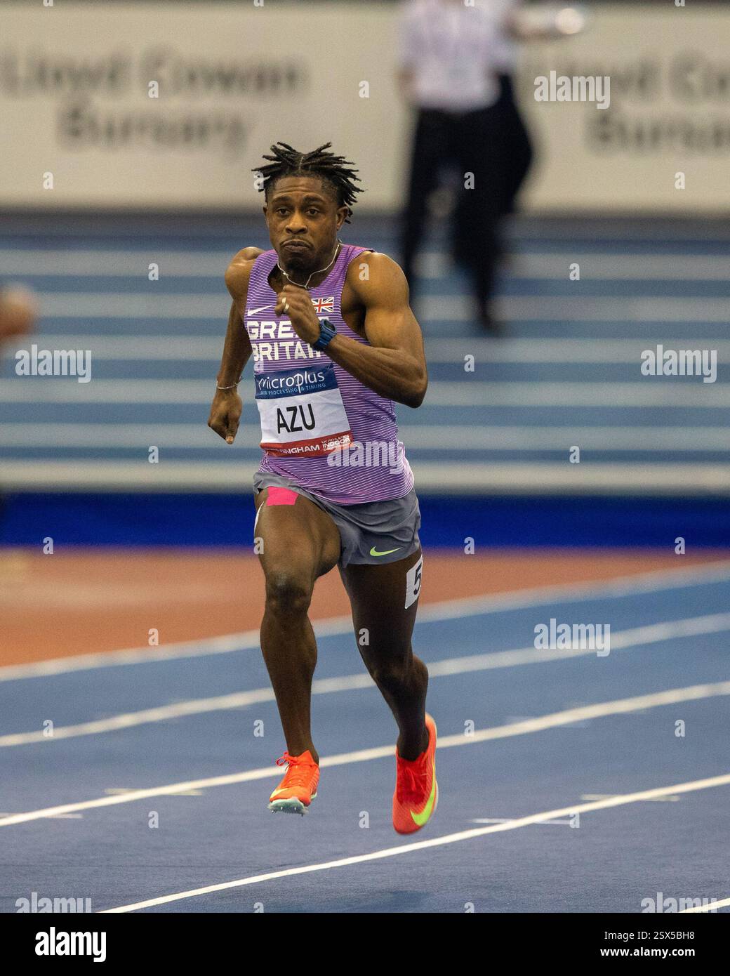 Utilita Arena, Birmingham, UK. 22nd Feb, 2025. Jeremiah Azu in 60m ...