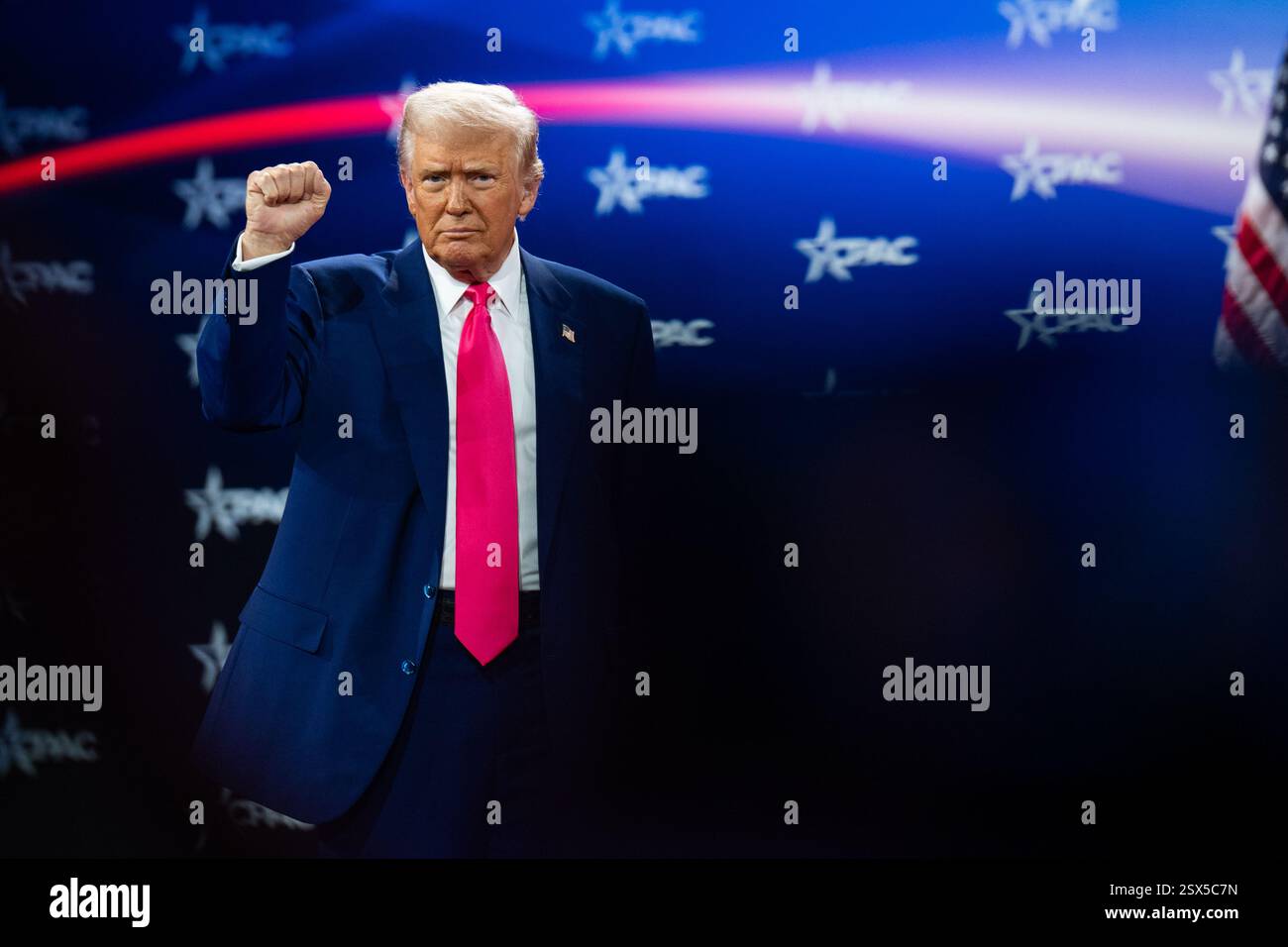 United States President President Donald J Trump speaks at the 2025 ...