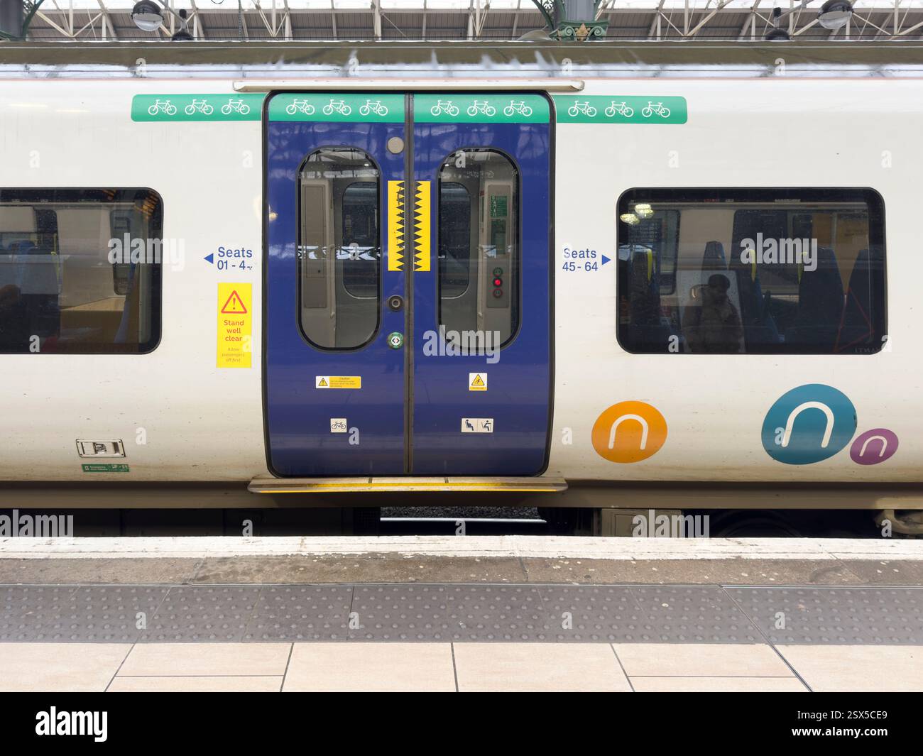 Manchester, uk, January 19th 2025 Northern Railway train after arriving ...