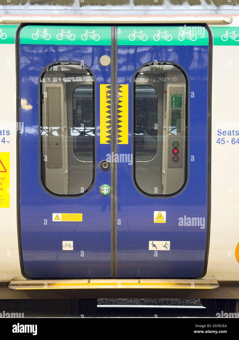 Manchester, uk, January 19th 2025 Northern Railway train after arriving ...