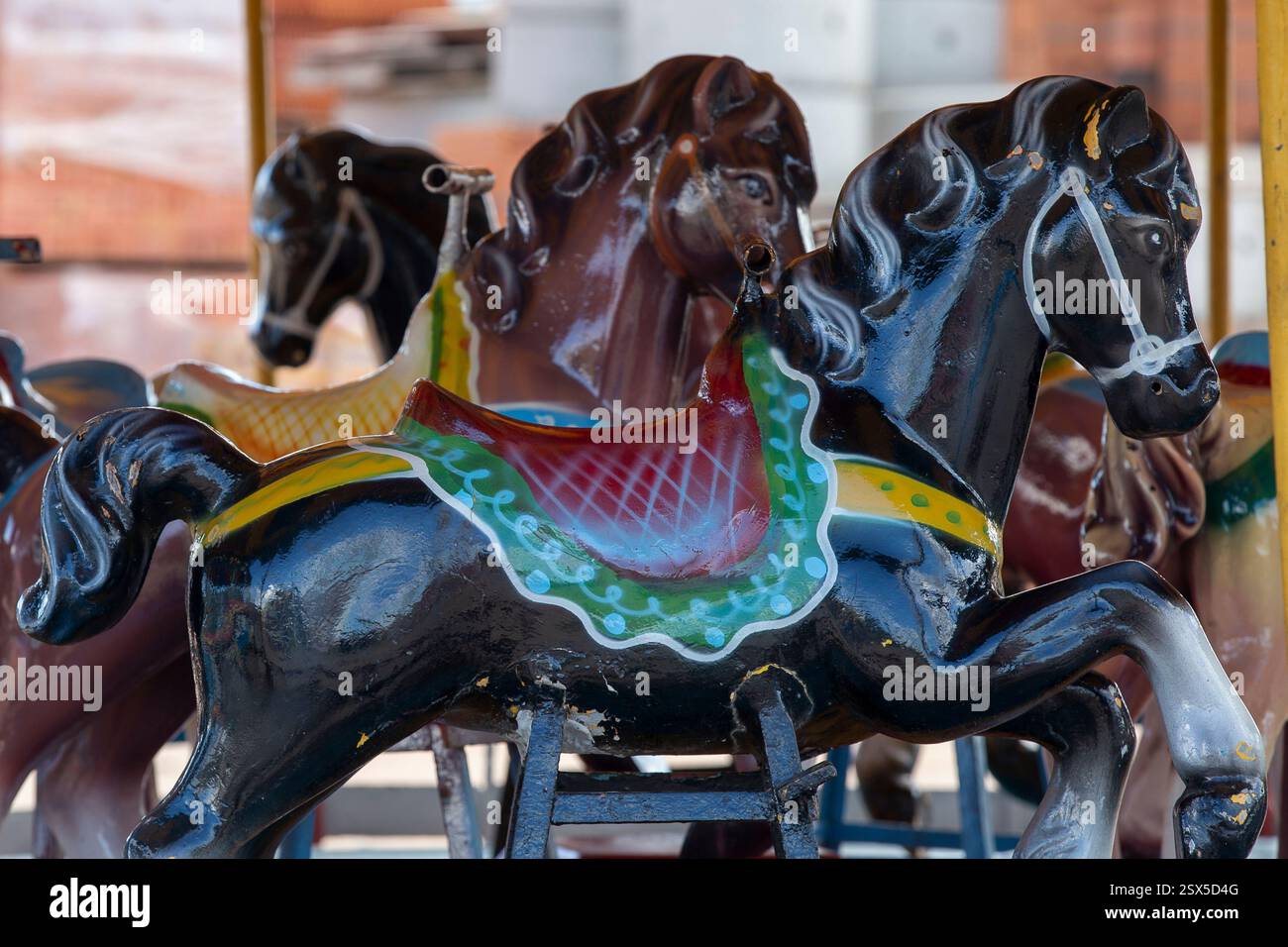 Carousel in a amusement park in countryside of Brazil Stock Photo - Alamy
