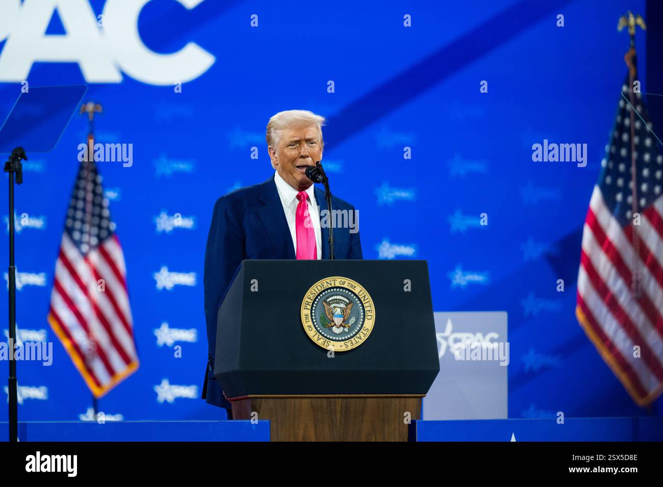 United States President President Donald J Trump speaks at the 2025 ...