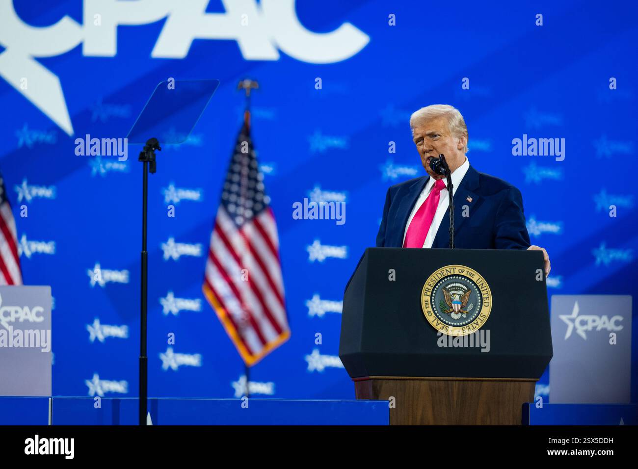 United States President President Donald J Trump speaks at the 2025 ...