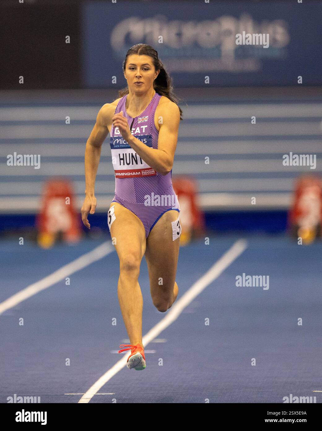 Utilita Arena, Birmingham, UK. 22nd Feb, 2025. Amy Hunt in action in ...