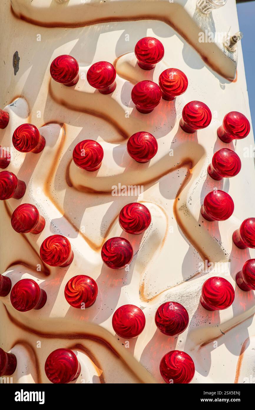 Red Lights on amusement park. Textures. abstract Stock Photo - Alamy