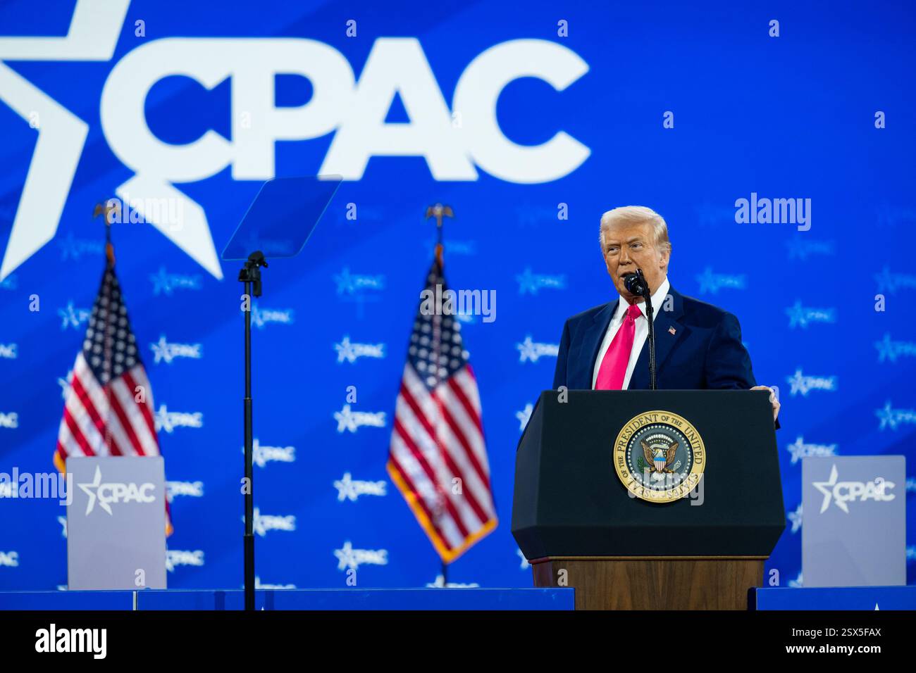 United States President President Donald J Trump speaks at the 2025 ...