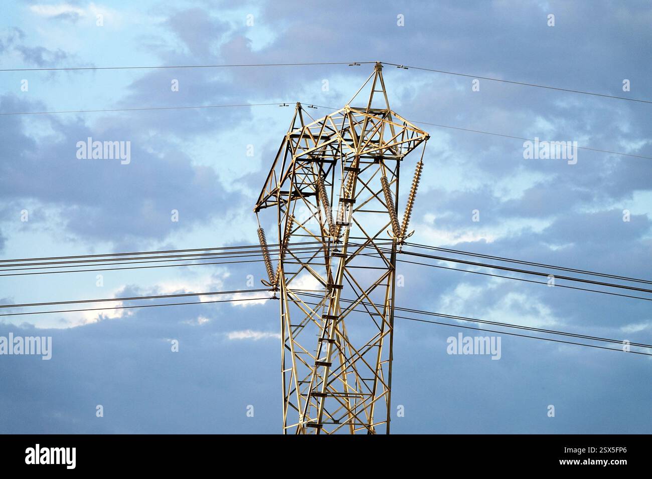 Power Lines: A 110 KV and a 220 KV high-voltage power line. Power ...