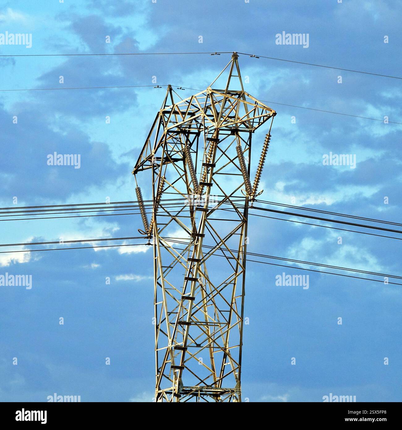 Power Lines: A 110 KV and a 220 KV high-voltage power line. Power ...
