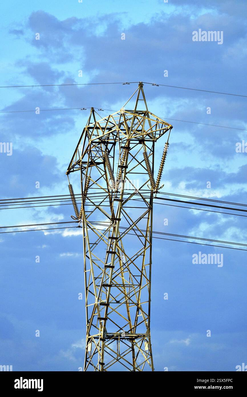 Power Lines: A 110 KV and a 220 KV high-voltage power line. Power ...