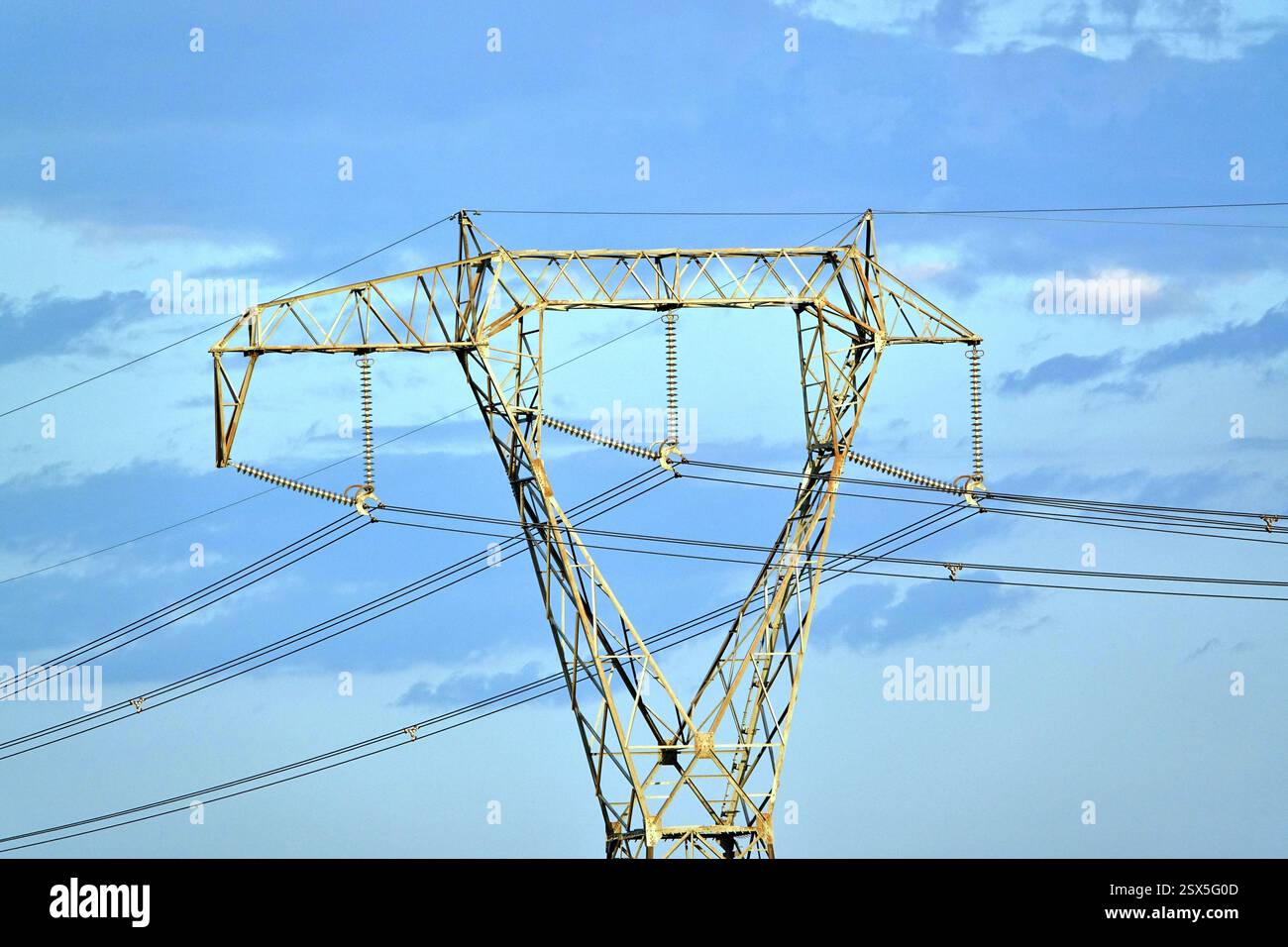 Power Lines: A 110 KV and a 220 KV high-voltage power line. Power ...