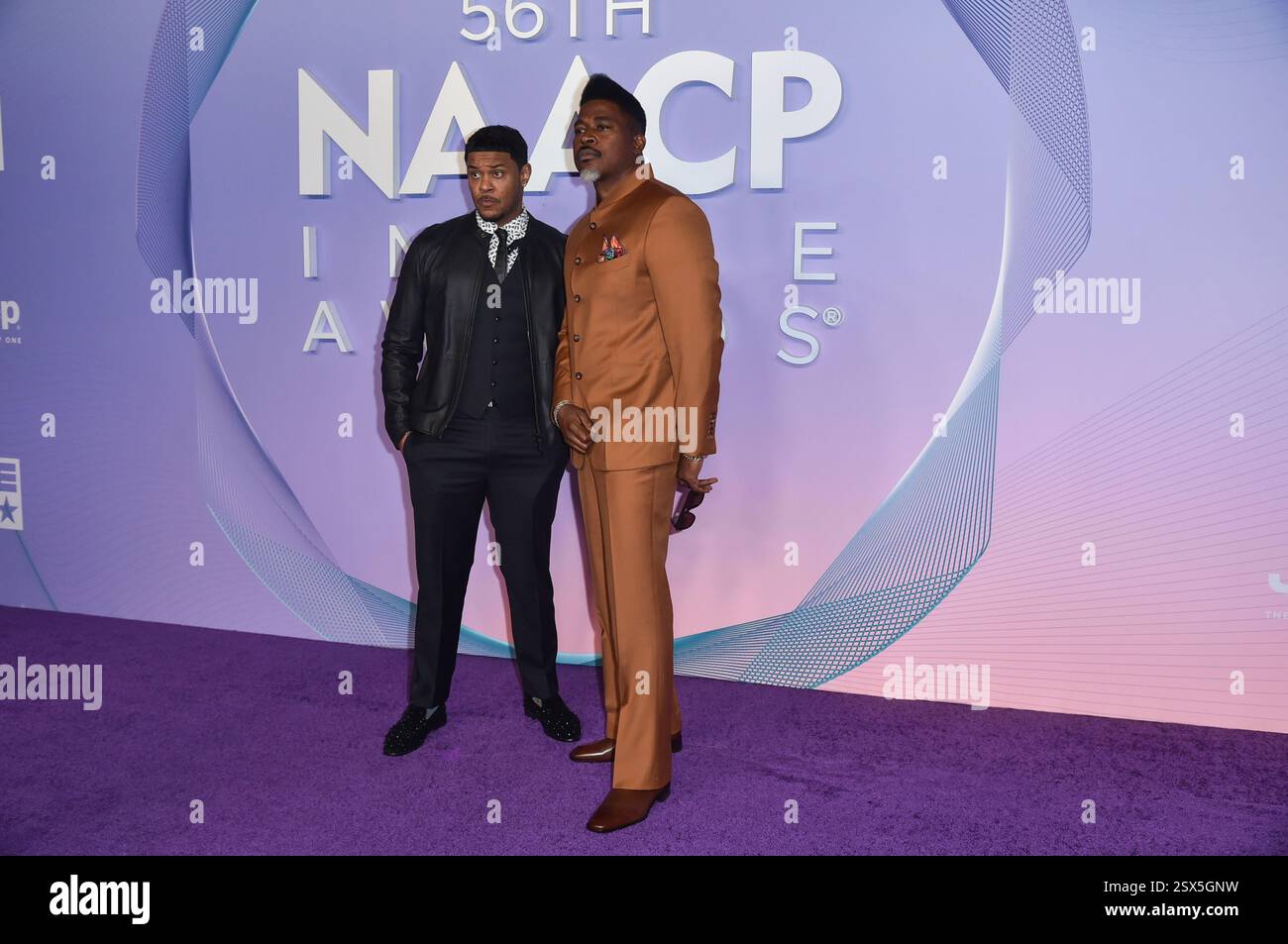 Pooch Hall, left, and David Banner arrive at the 56th NAACP Image ...