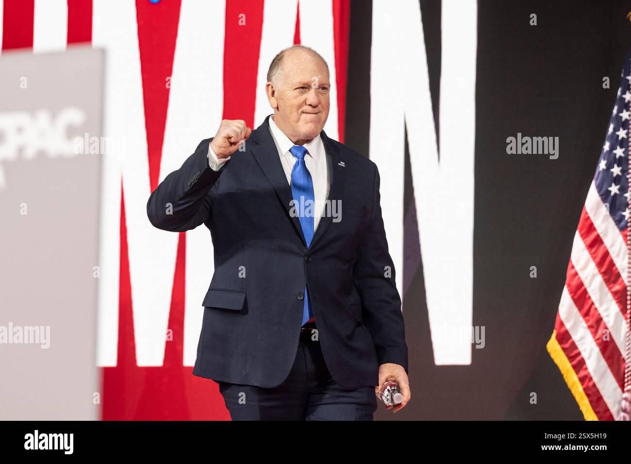 National Harbor, USA. 22nd Feb, 2025. Tom Homan, acting director of the ...