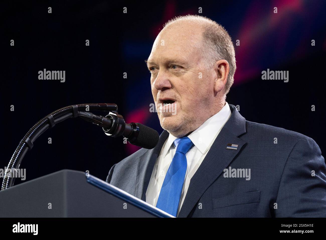 National Harbor, USA. 22nd Feb, 2025. Tom Homan, acting director of the ...