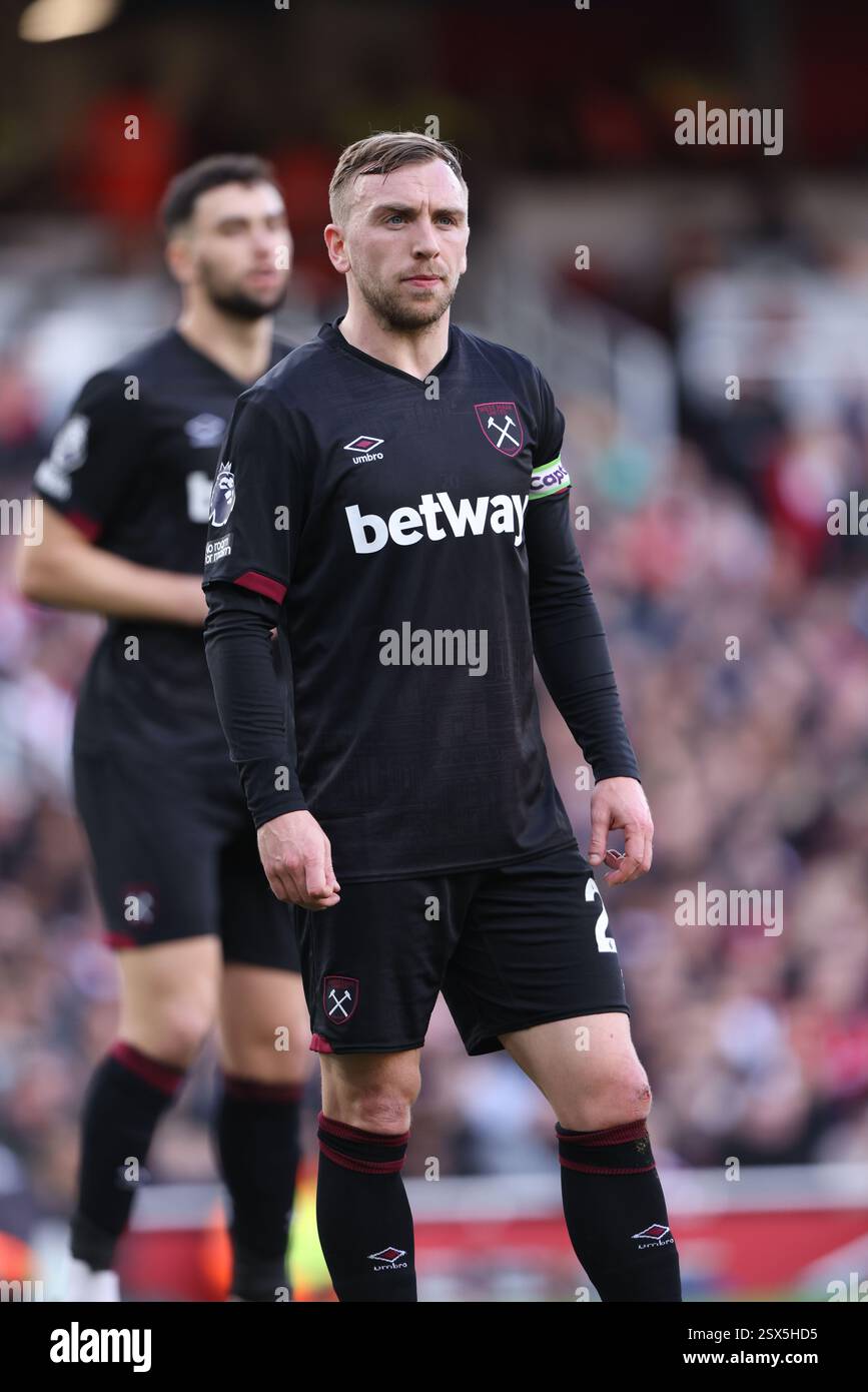 London, UK. 22nd Feb, 2025. Jarrod Bowen (WHU) at the Arsenal v West ...