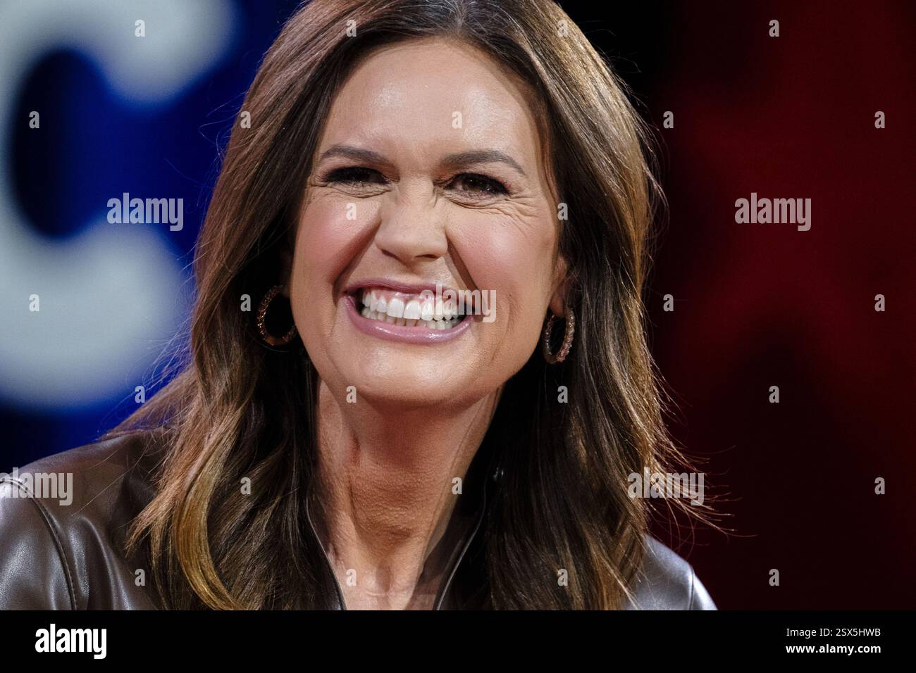 Arkansas Governor, Sarah Huckabee Sanders sits in conversation with ...