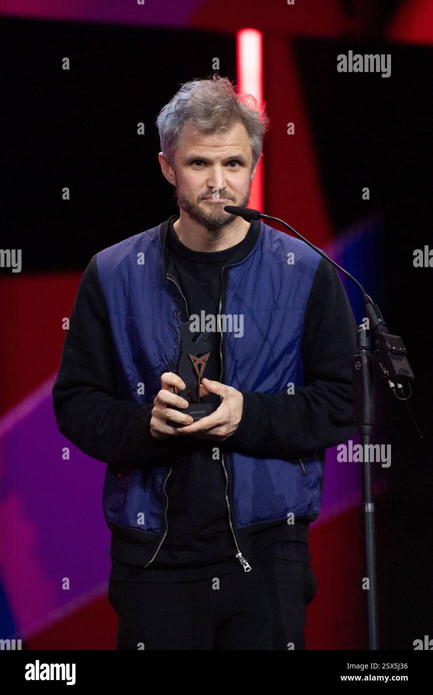 Quenton Miller accepts the Berlinale Shorts CUPRA Filmmaker Award for ...