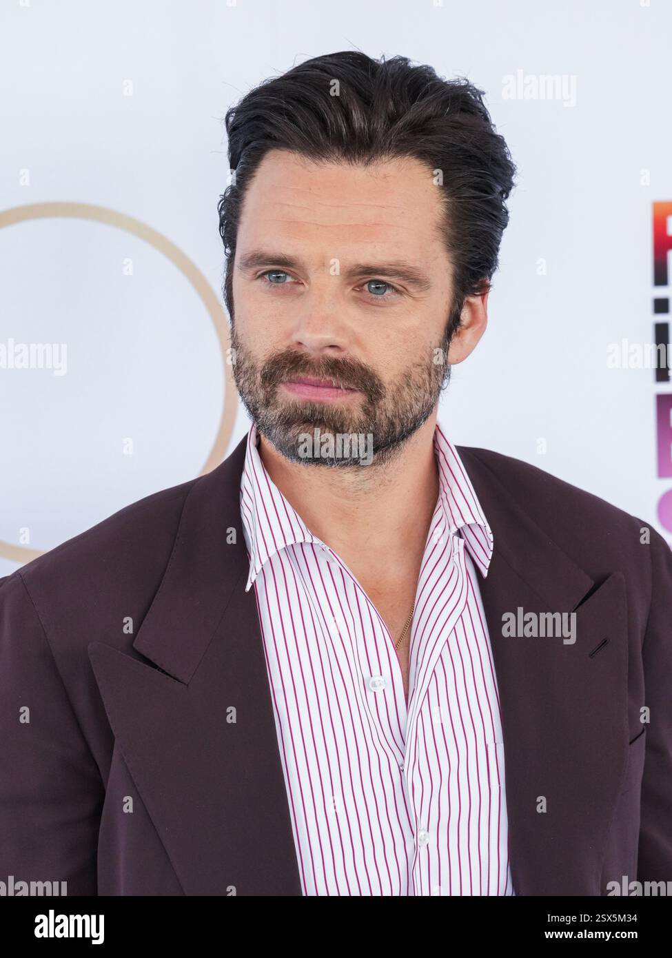 Sebastian Stan walking on the red carpet at the 2025 Film Independent ...