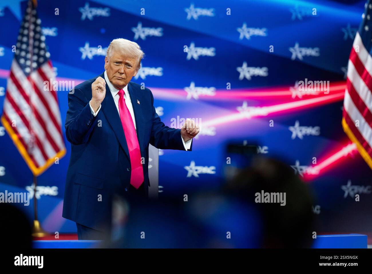 United States President President Donald J Trump speaks at the 2025 ...