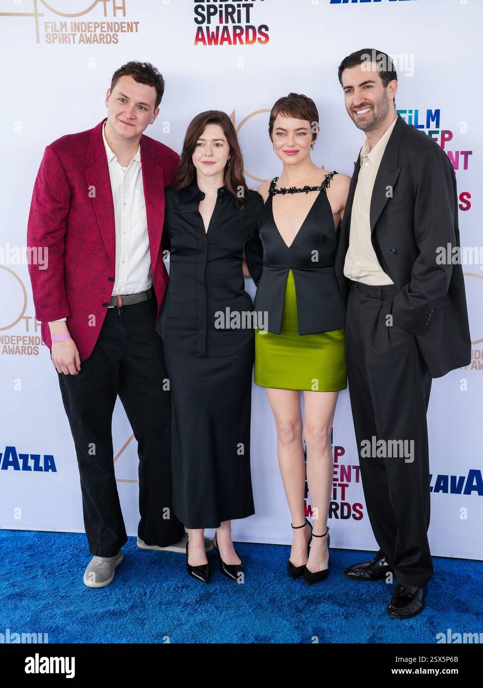 Los Angeles, USA. 22nd Feb, 2025. Kevin Kelly, Ali Herting, Emma Stone ...