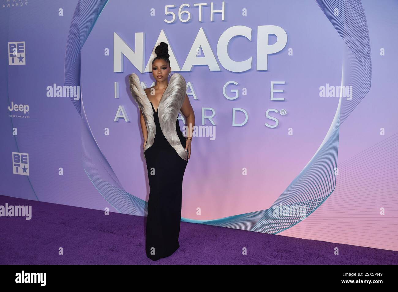 Chloe arrives at the 56th NAACP Image Awards on Saturday, Feb. 22, 2025 ...
