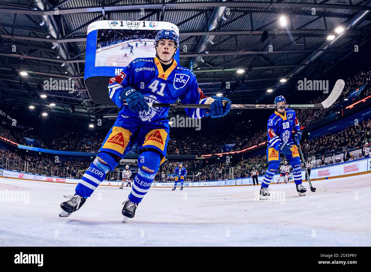 Leon Muggli #41 (EV Zug) from the NetCam perspective - 22.02.2025 ...