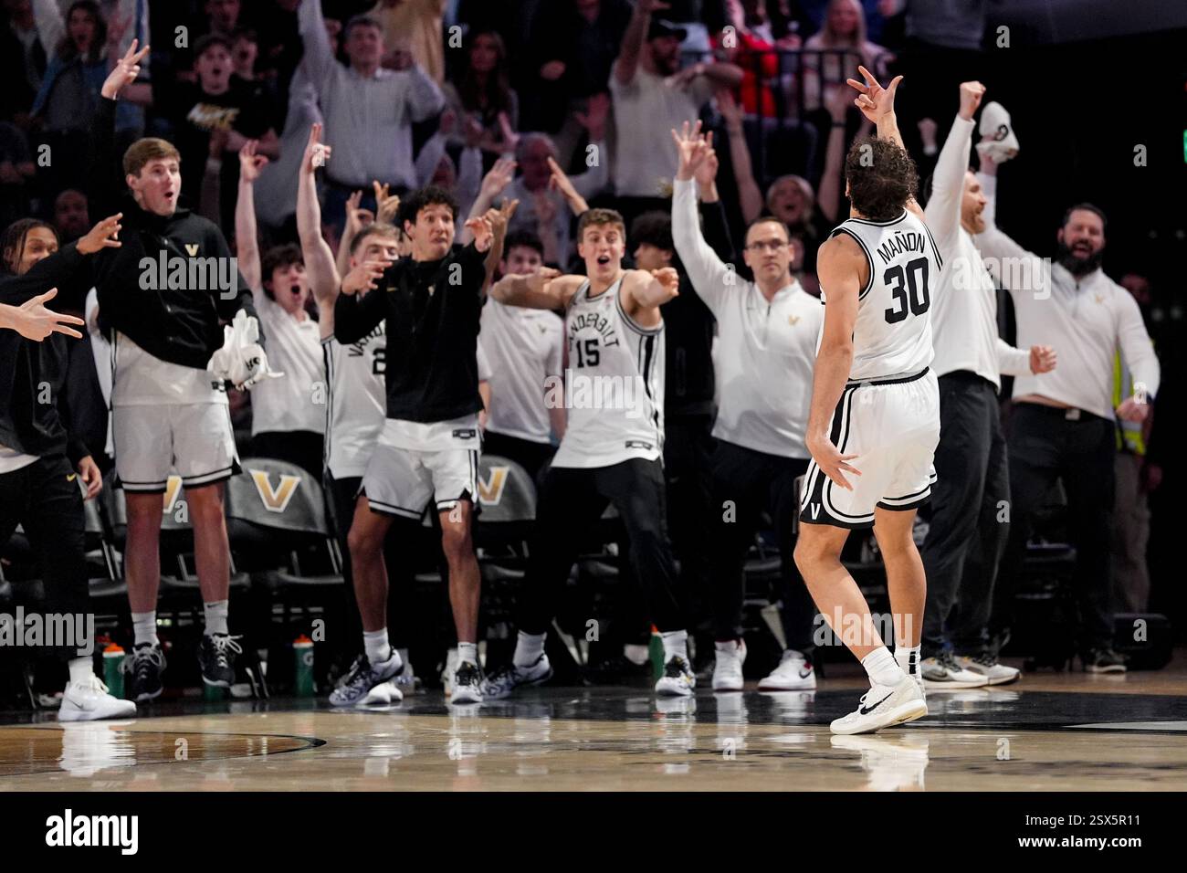 Nashville, Tennessee, USA. 22nd Feb, 2025. Vanderbilt guard Chris Manon ...