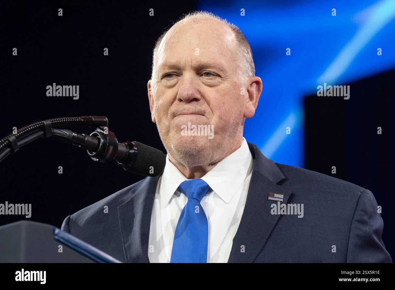 National Harbor, USA. 22nd Feb, 2025. Tom Homan, acting director of the ...
