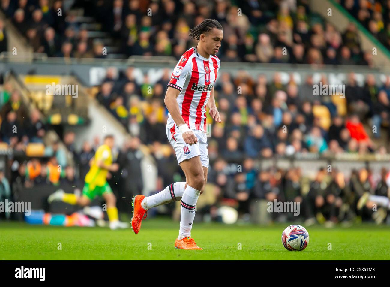 Ashley Phillips of Stoke City on the ball during the Sky Bet ...