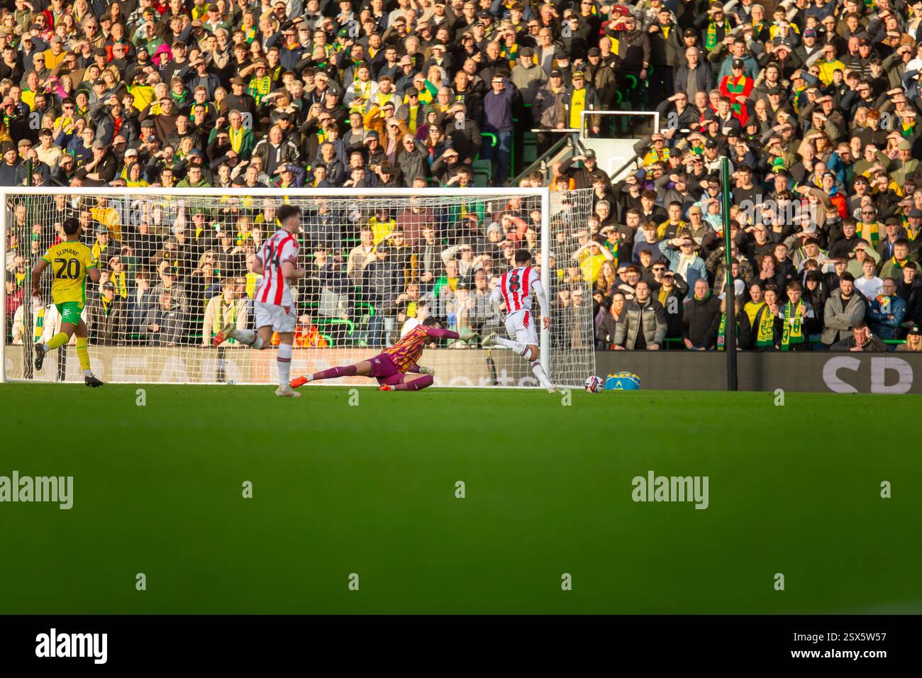 Lewis Baker of Stoke City scores a disallowed goal during the Sky Bet ...
