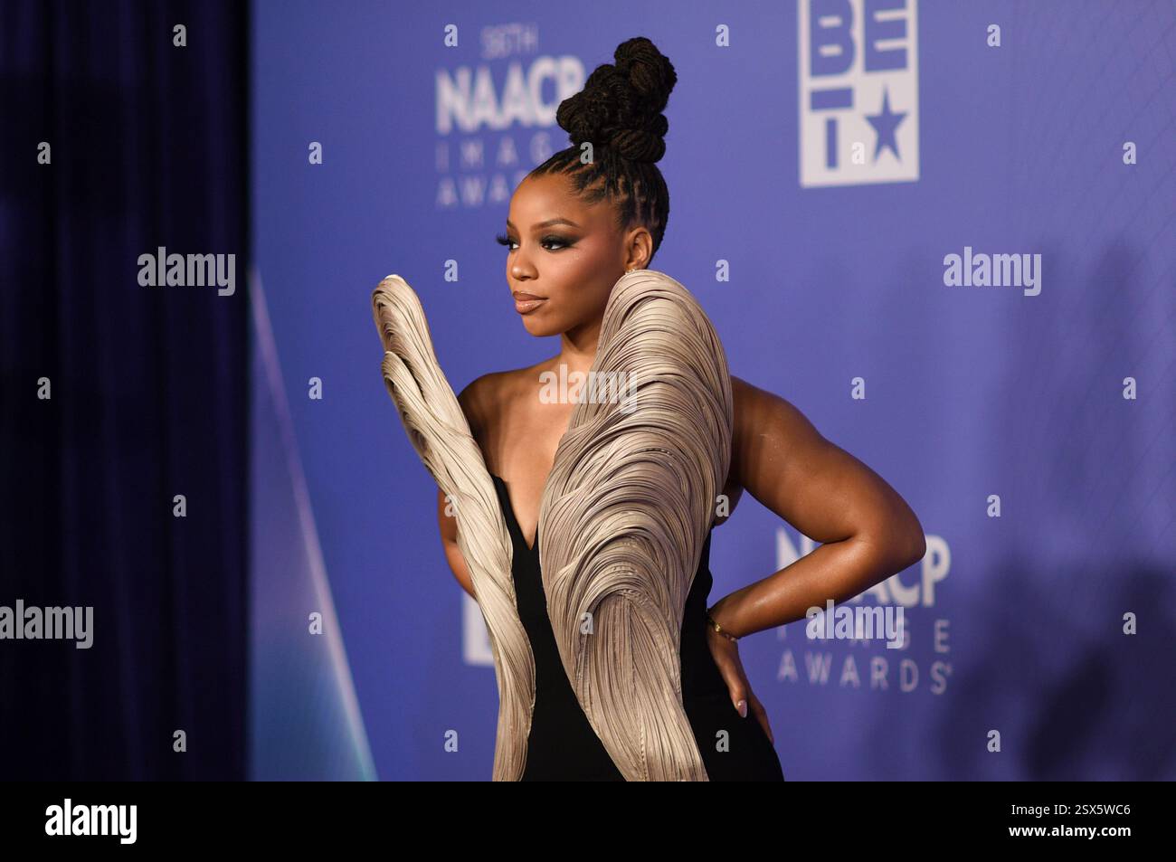 Chloe Bailey arrives at the 56th NAACP Image Awards on Saturday, Feb ...