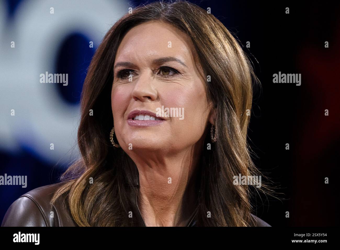 Arkansas Governor, Sarah Huckabee Sanders sits in conversation with ...