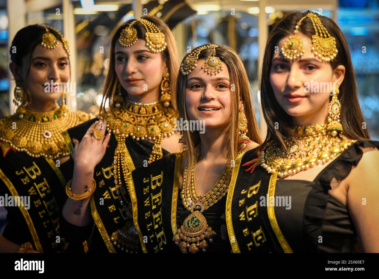 New Delhi, India. 22nd Feb, 2025. NEW DELHI, INDIA - FEBRUARY 22: Models seen posing for a ...