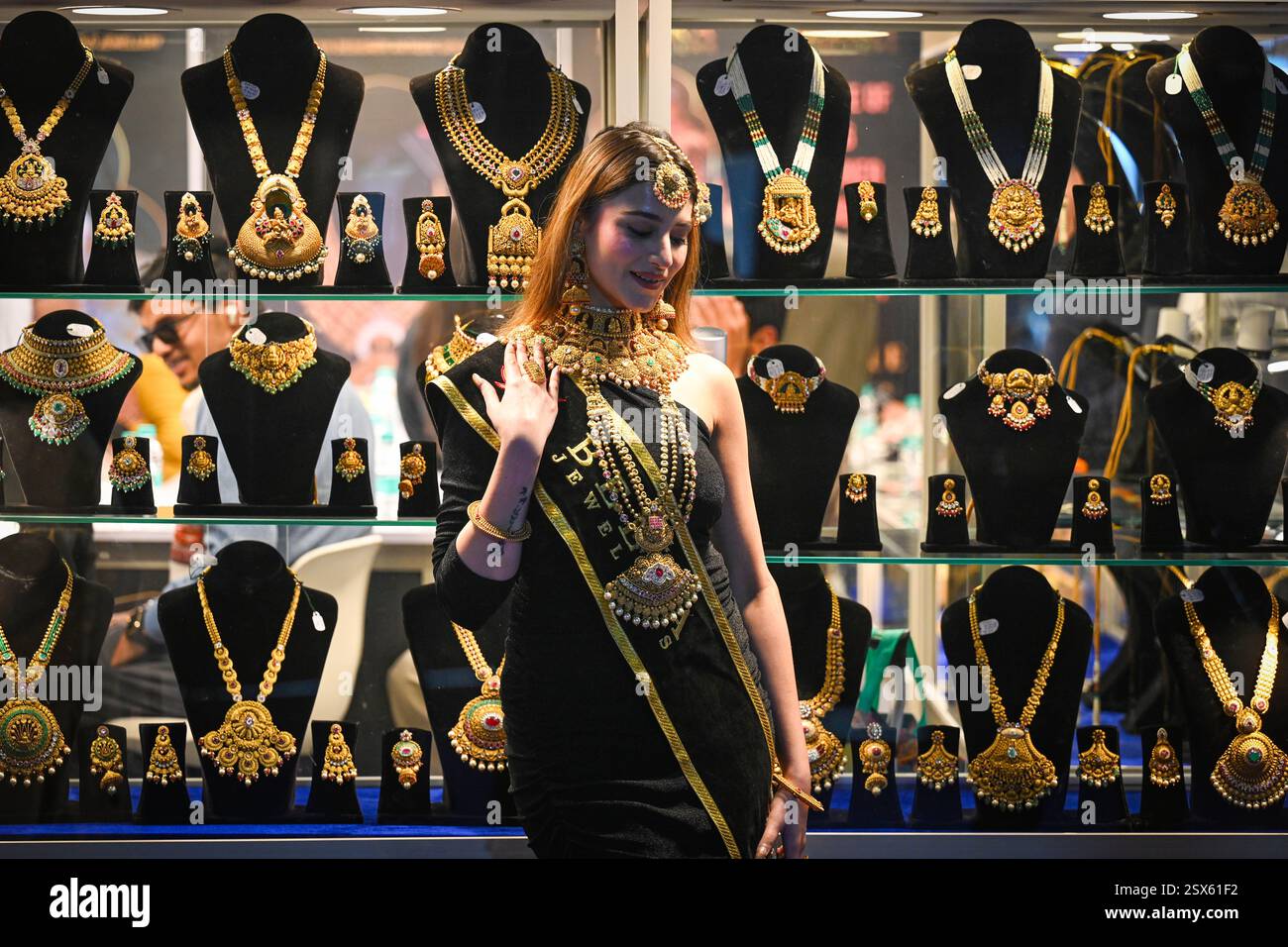 New Delhi, India. 22nd Feb, 2025. NEW DELHI, INDIA - FEBRUARY 22: Models seen posing for a ...