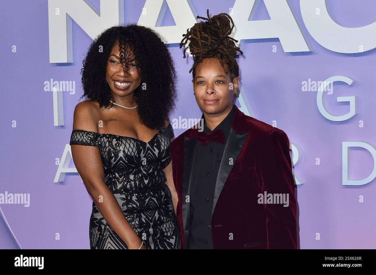 Marshay Wayans, left, and Chaunte Wayans arrive at the 56th NAACP Image ...