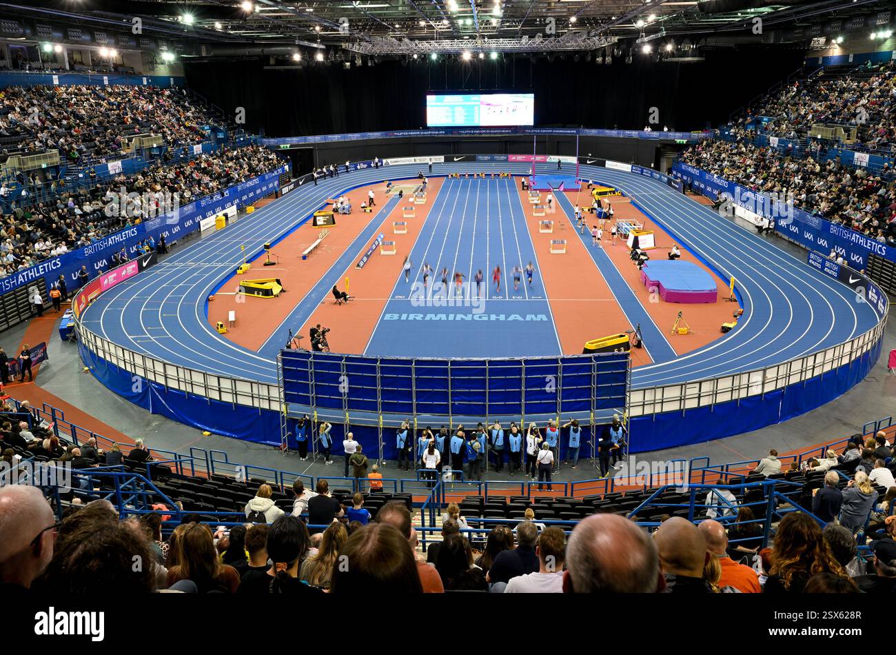 Birmingham, UK. 22nd Feb, 2025. Athletes compete during the Microplus ...