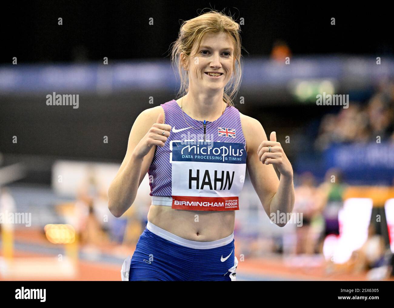 Birmingham, UK, 22 February 2025. HAHN Sophie takes 1st place in the ...