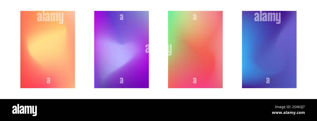 Cover gradient set. Bright color design templates. A4 poster background ...