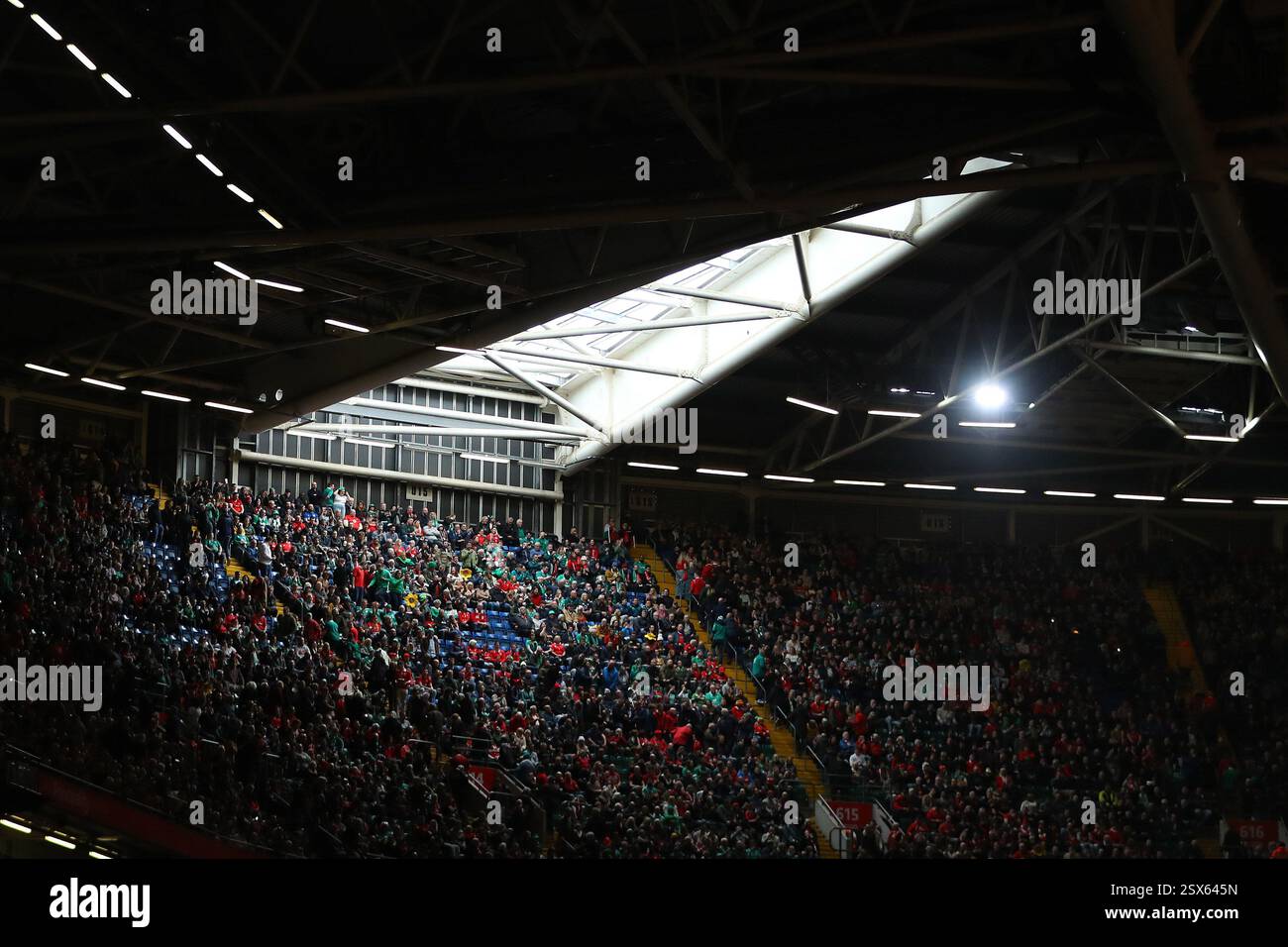 Cardiff, UK. 22nd Feb, 2025. A general view inside the Principality ...